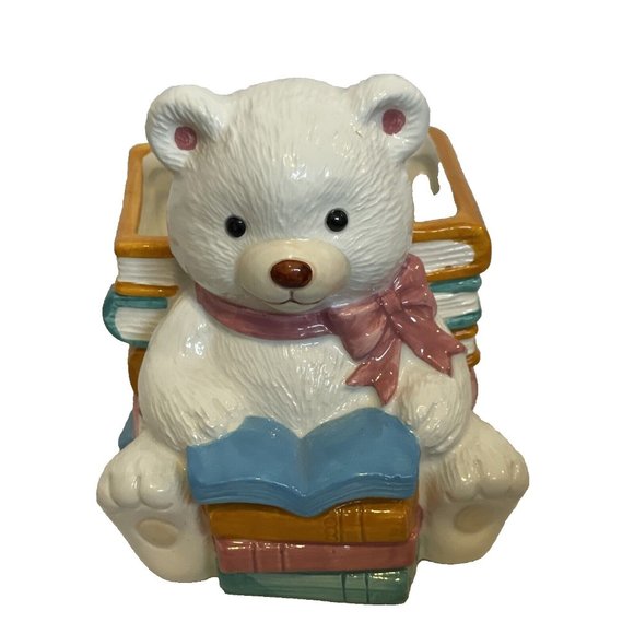 Inarco | Accents | Inarco Planter Bear With Stacked Books 5 Trinket ...